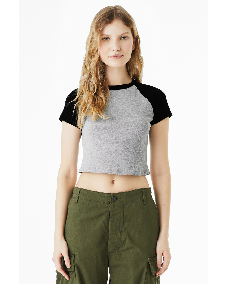 Bella + Canvas 1201 Women's Micro Rib Raglan Baby T-Shirt - Apparel.com