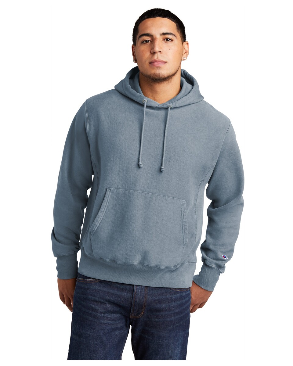 Champion GDS101 Reverse Weave Garment-Dyed Pullover Hoodie - Apparel.com