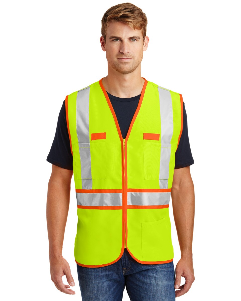 CornerStone CSV407 ANSI Class 2 Dual-Color Safety Vest - BlankApparel.com