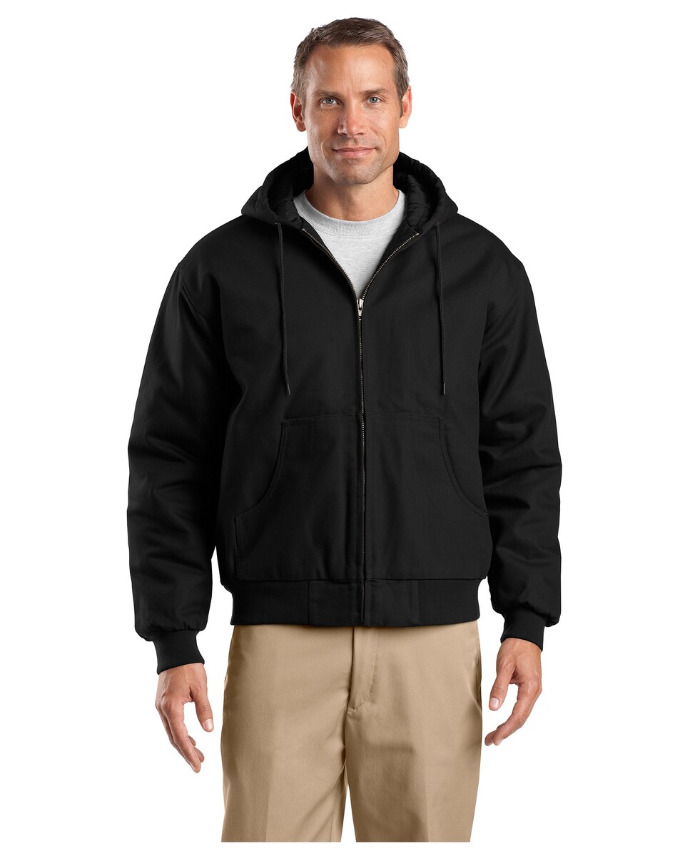CornerStone TLJ763H Tall Duck Cloth Hooded Work Jacket - Apparel.com