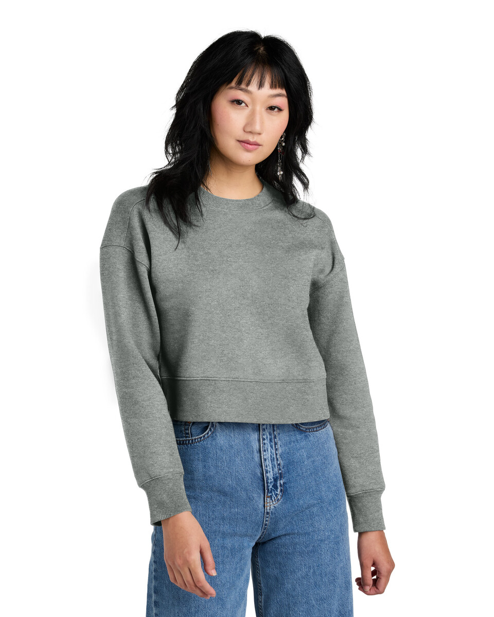 District DT1105 Women's Perfect Weight Fleece Cropped Sweatshirt ...