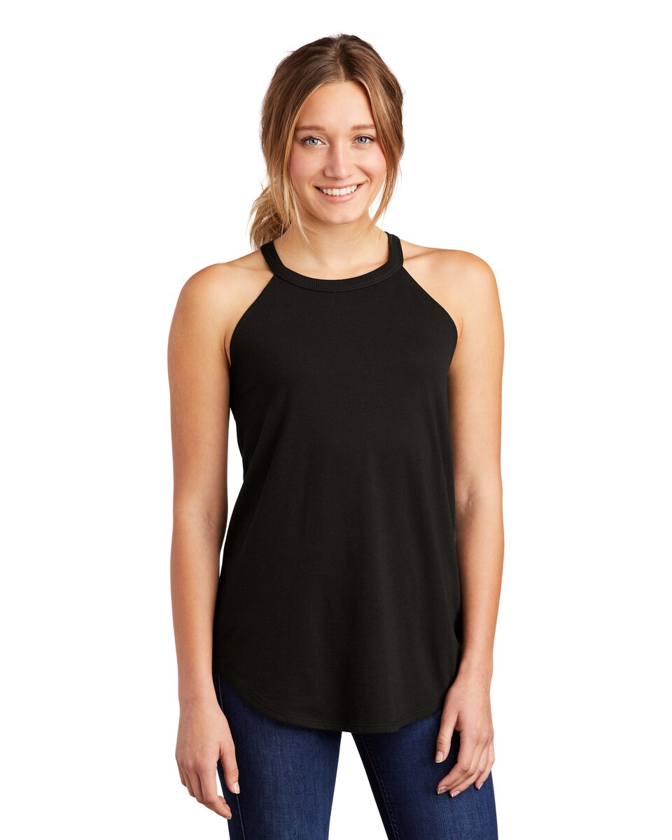 District DT137L Women's Perfect Tri Rocker Tank Top - Apparel.com