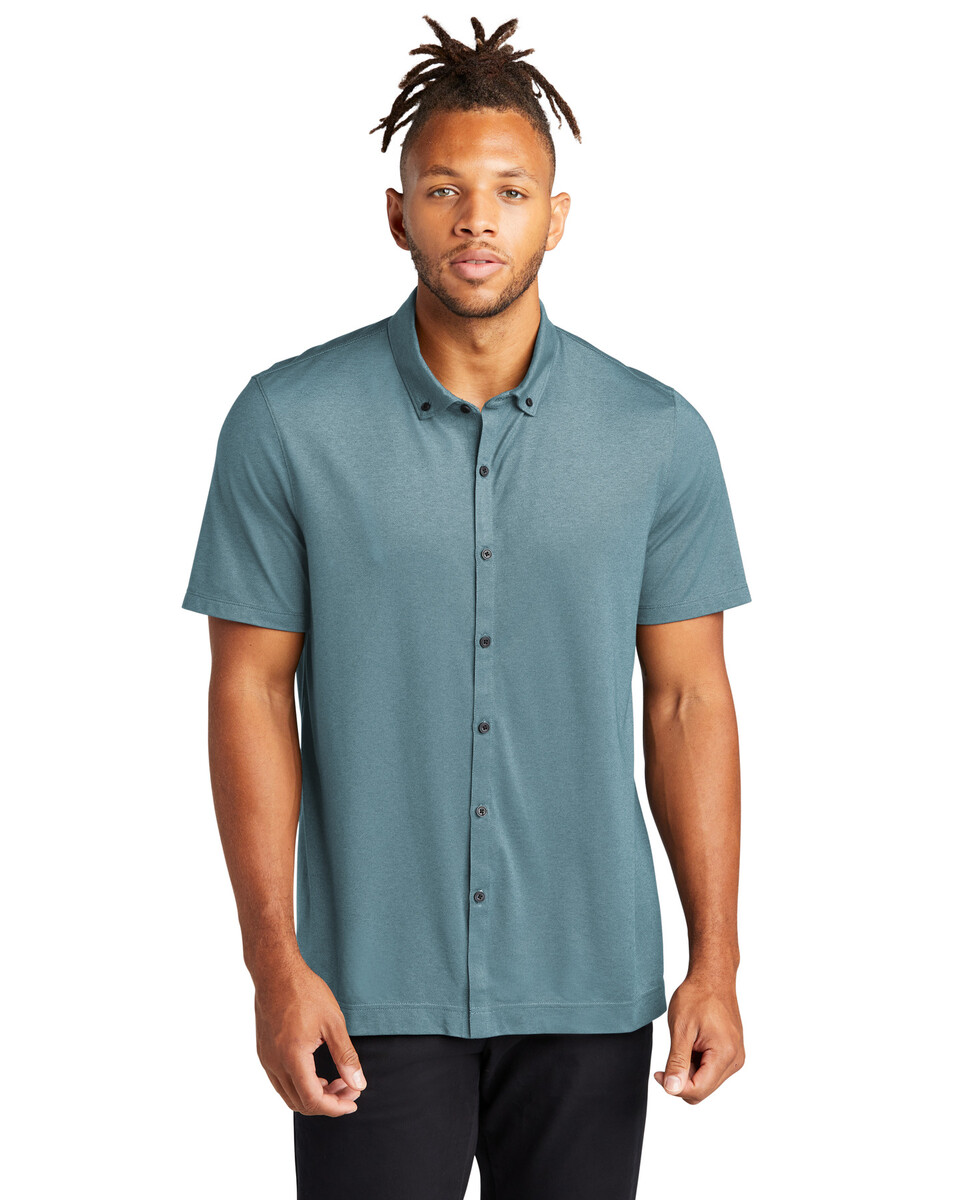 Mercer+Mettle MM1006 Stretch Pique Full-Button Polo Shirt - T ...