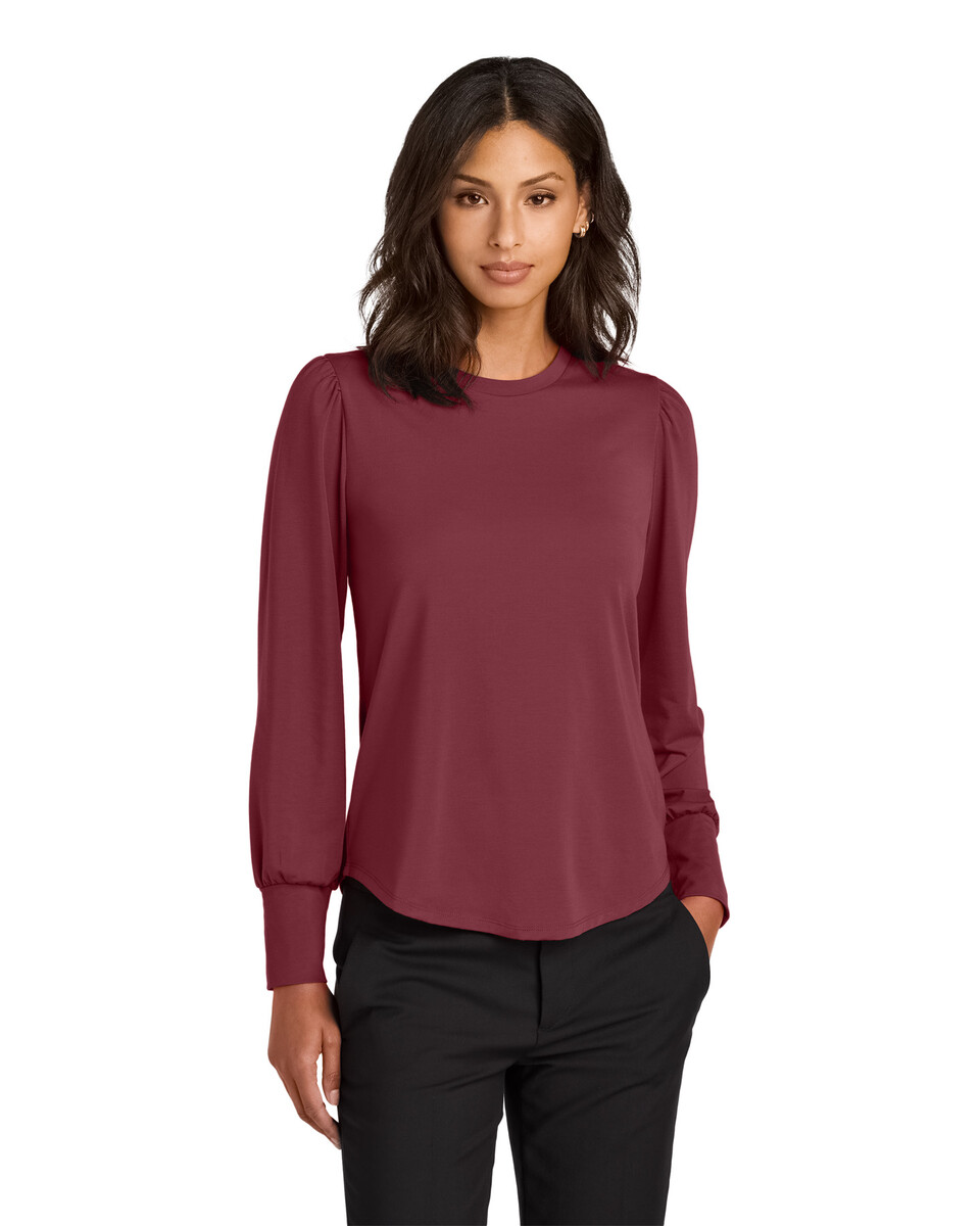 Mercer+Mettle MM1019 Women's Stretch Jersey Long Sleeve Blouson Top - T ...