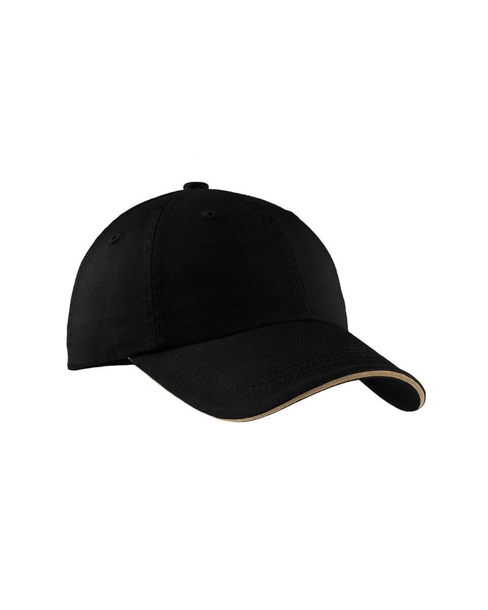 Port Authority C830 Sandwich Bill Cap with Striped Closure - BlankCaps.com