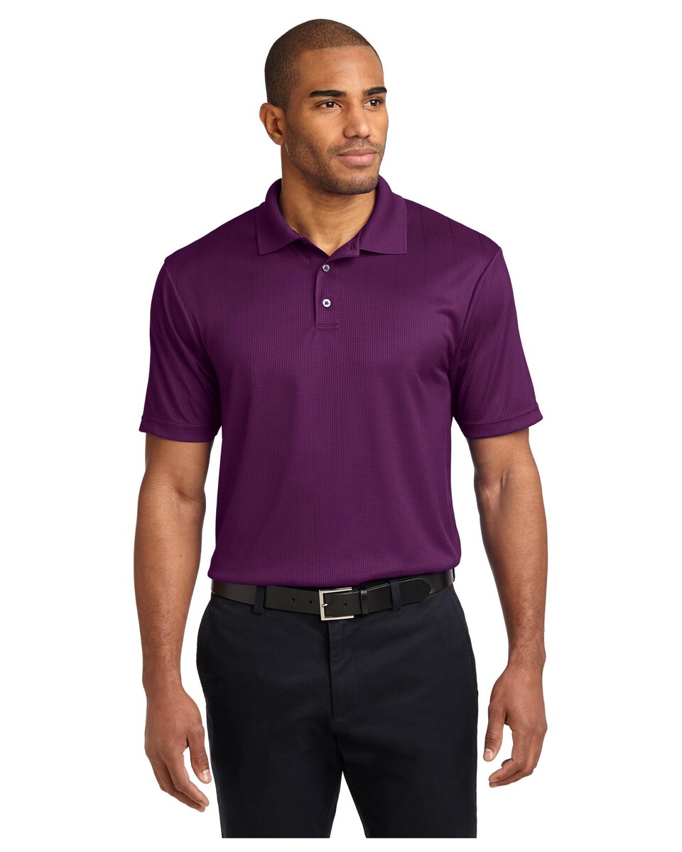 Port Authority K528 Performance Fine Jacquard Polo Shirt - BlankApparel.com