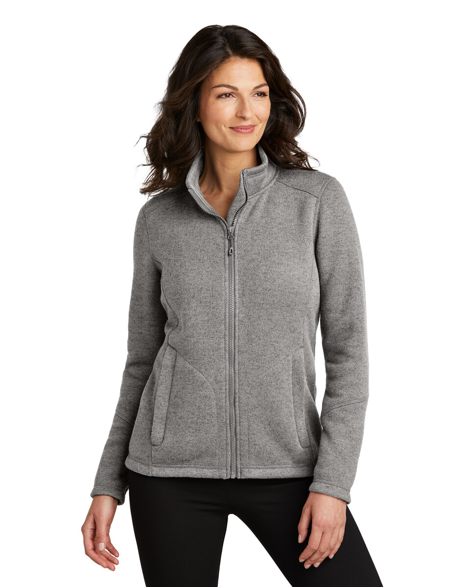 Port Authority L428 Women's Arc Sweater Fleece Jacket - BlankApparel.com
