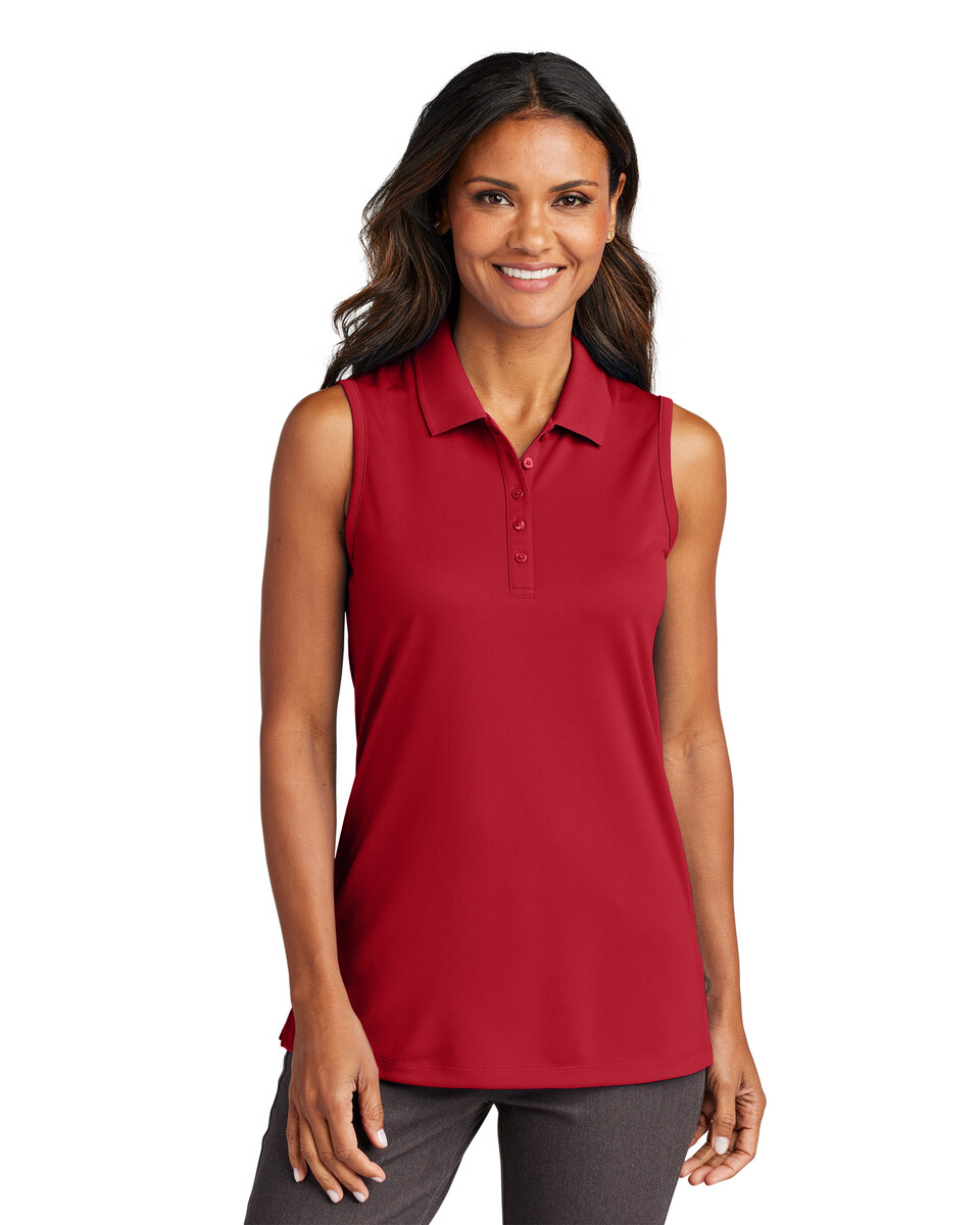 Port Authority LK110SV Ladies Dry Zone UV Micro-Mesh Sleeveless Polo ...