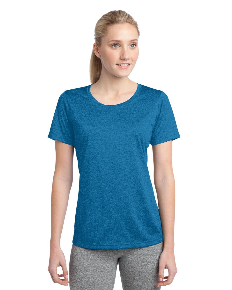 Sport-Tek LST360 Women's Heather Contender Scoop Neck T-Shirt - Apparel.com