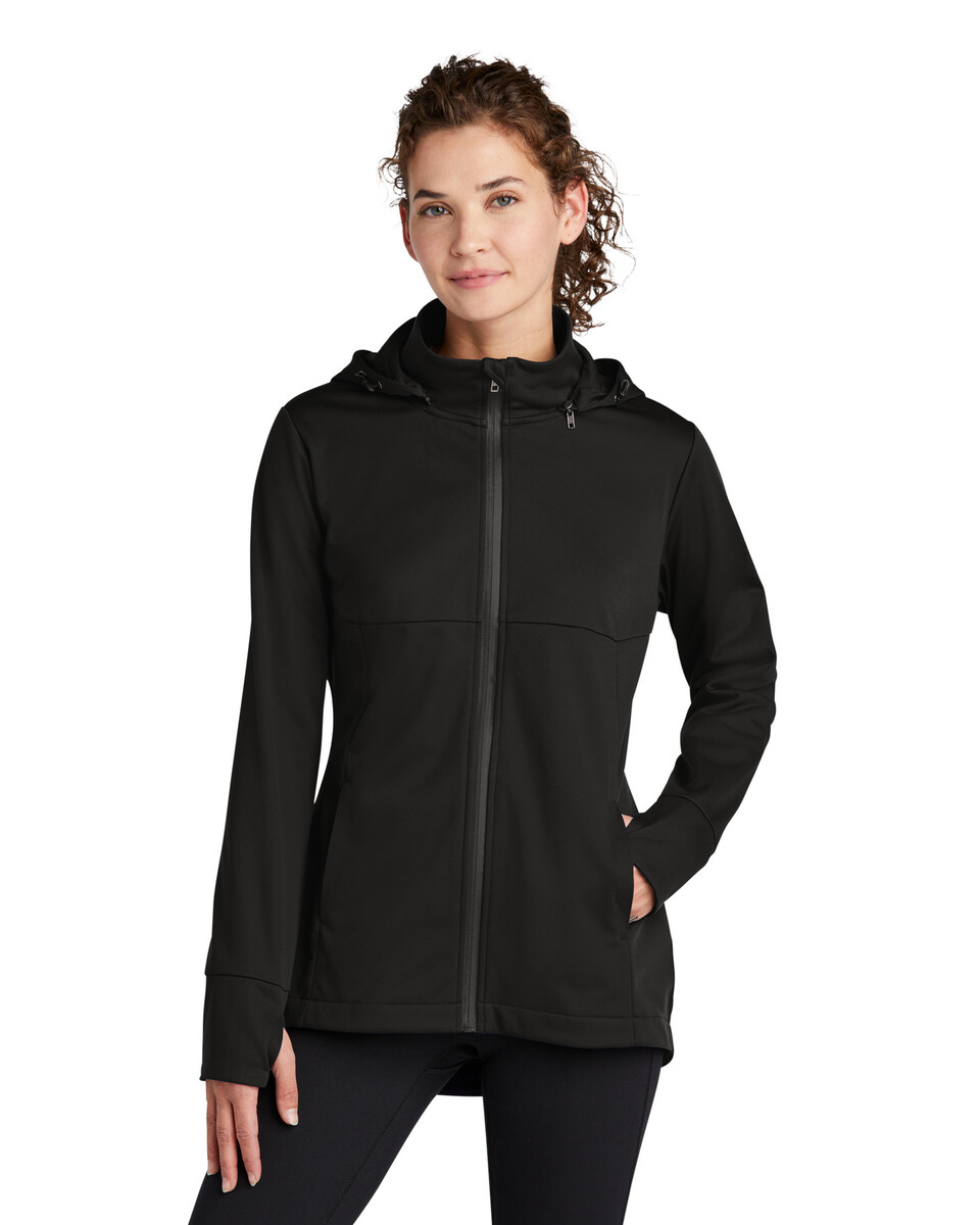 Sport-Tek LST980 Women's Hooded Soft Shell Jacket - Apparel.com