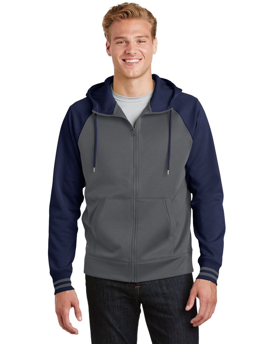 Sport-Tek ST236 Sport-Wick Varsity Fleece Full-Zip Hooded Jacket ...