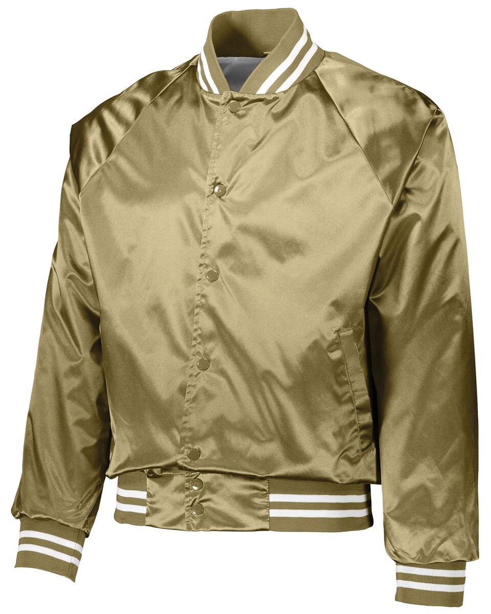 Augusta Sportswear 3610 Satin Baseball Jacket/Striped Trim ...