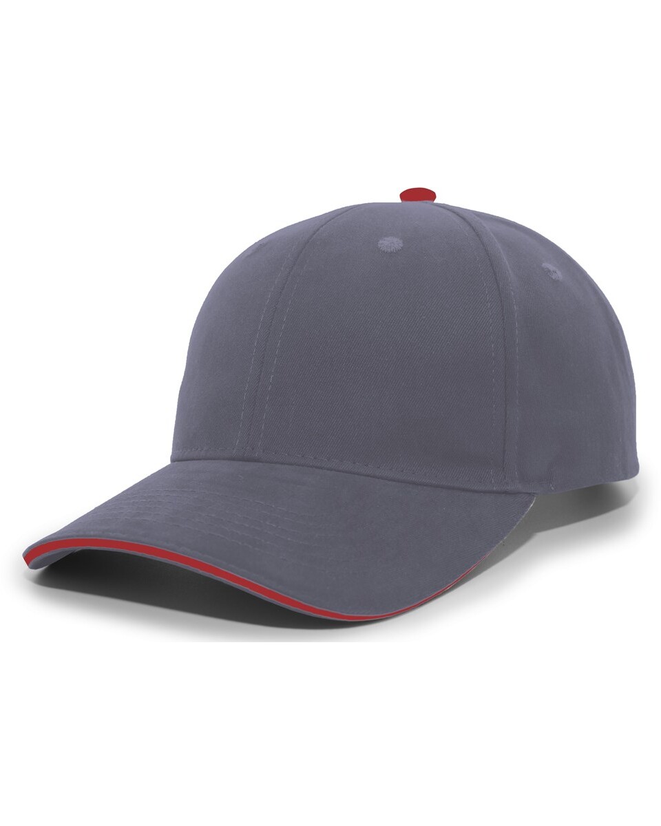 Pacific Headwear 121C Brushed Twill Cap With Sandwich Bill - BlankCaps.com