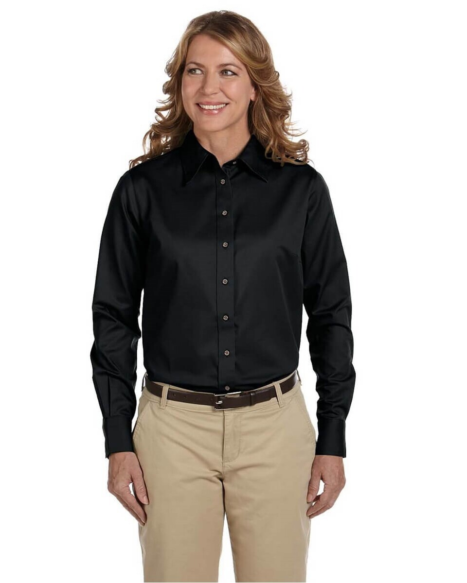 Harriton M500W Women's Twill Shirt with Stain-Release - BlankShirts.com