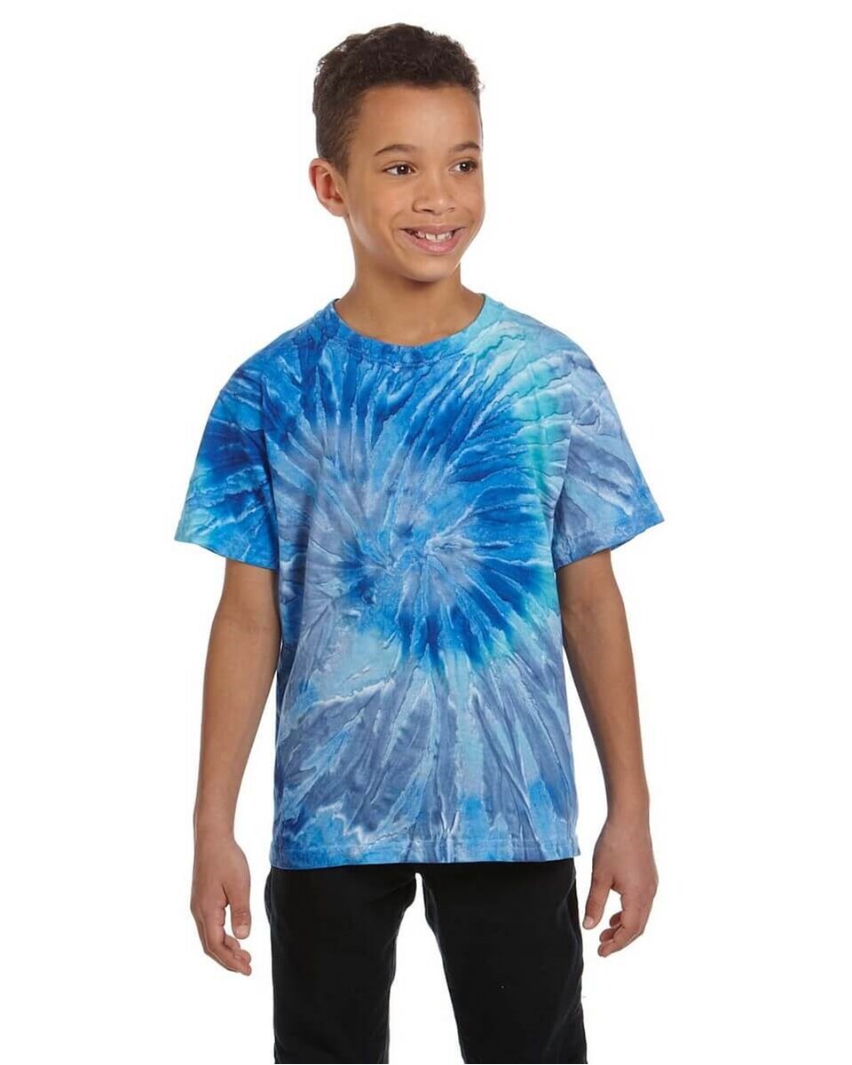 Tie-Dye CD100Y Youth 5.4 oz., 100% Cotton Tie-Dyed T-Shirt ...