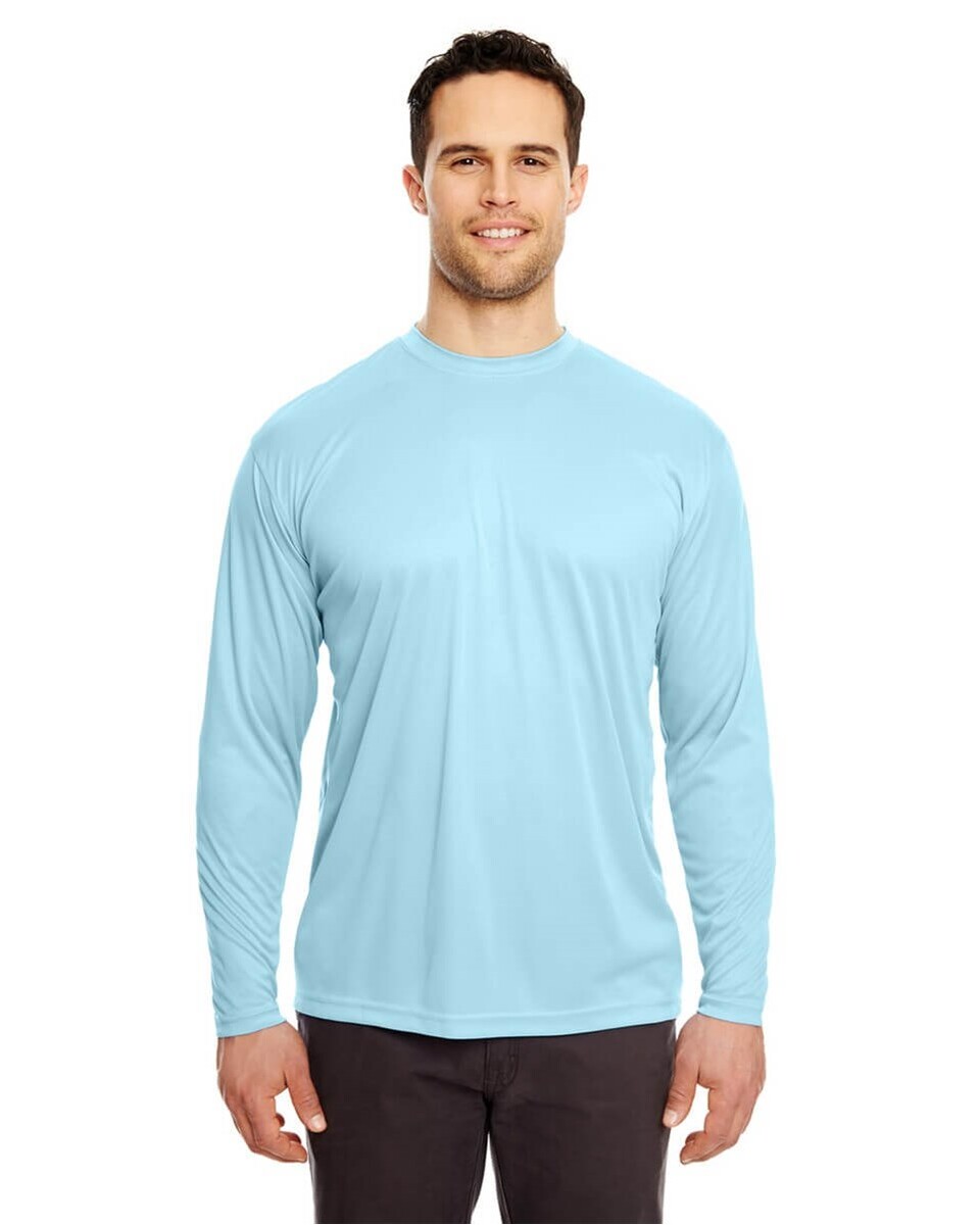 UltraClub 8422 Adult Cool & Dry Sport Long-Sleeve Performance Interlock ...