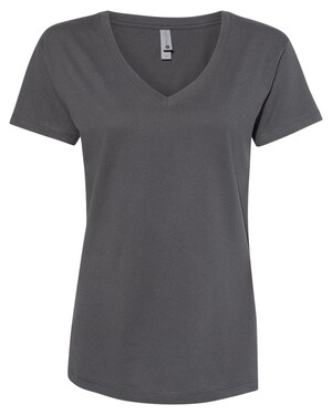 Next Level Apparel 3940 Fine Jersey Women's Relaxed V-neck T-Shirt ...