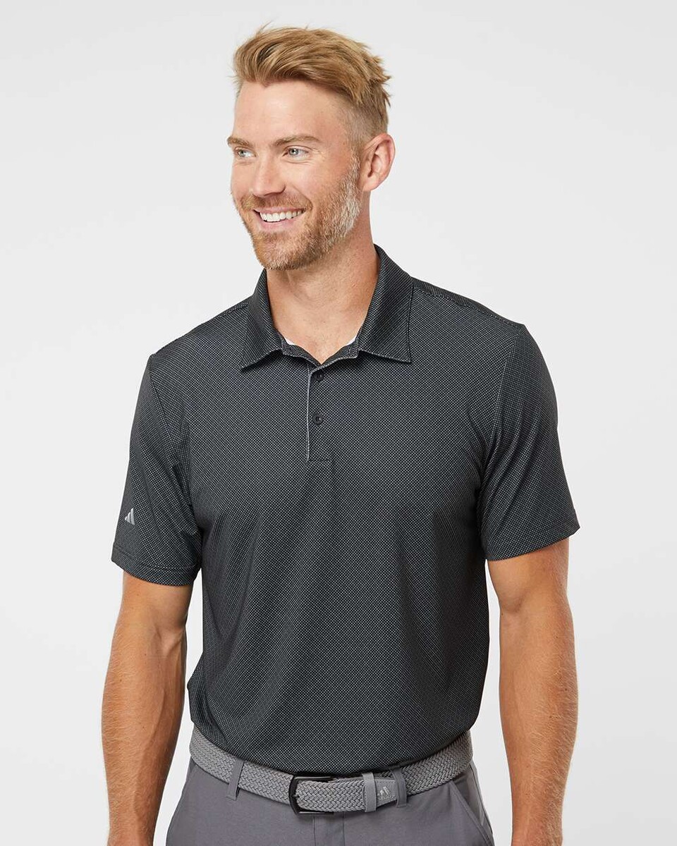 Adidas A498 Diamond Dot Print Polo Shirt - BlankApparel.com