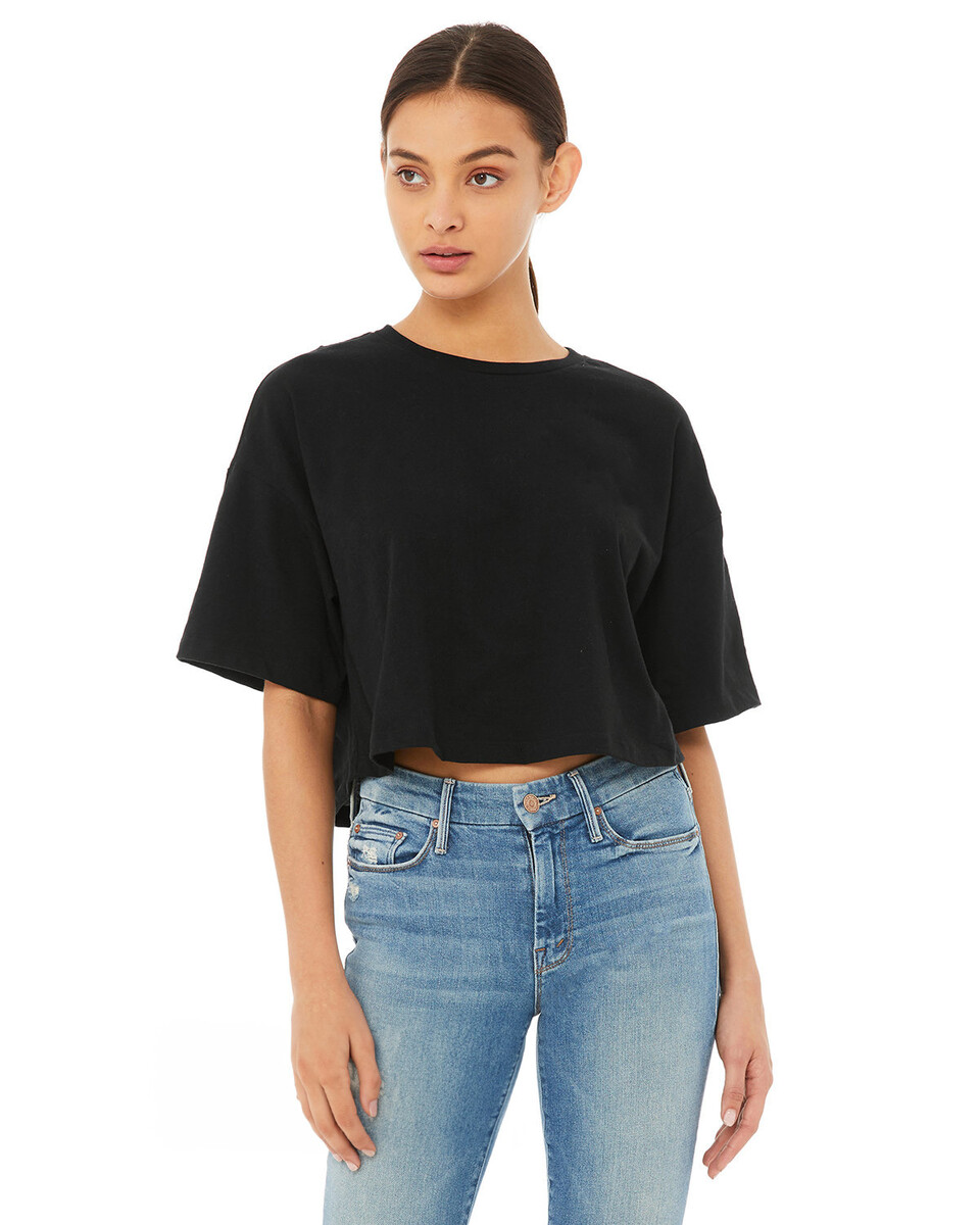 Bella + Canvas 6482 Women's Jersey Crop Tee - BlankApparel.com
