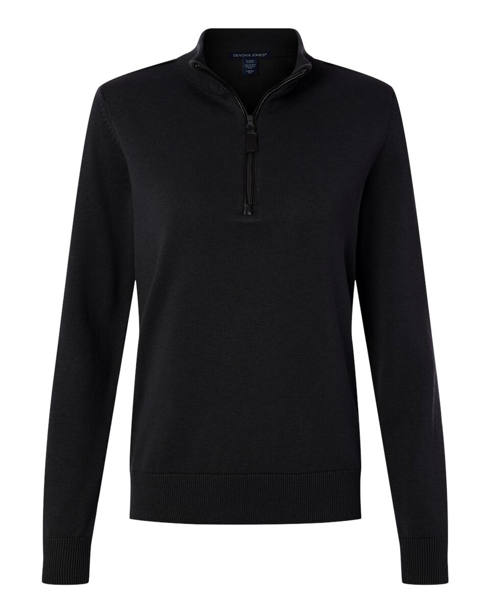 Devon & Jones DG446W Women's New Classics Quarter-Zip Sweater ...