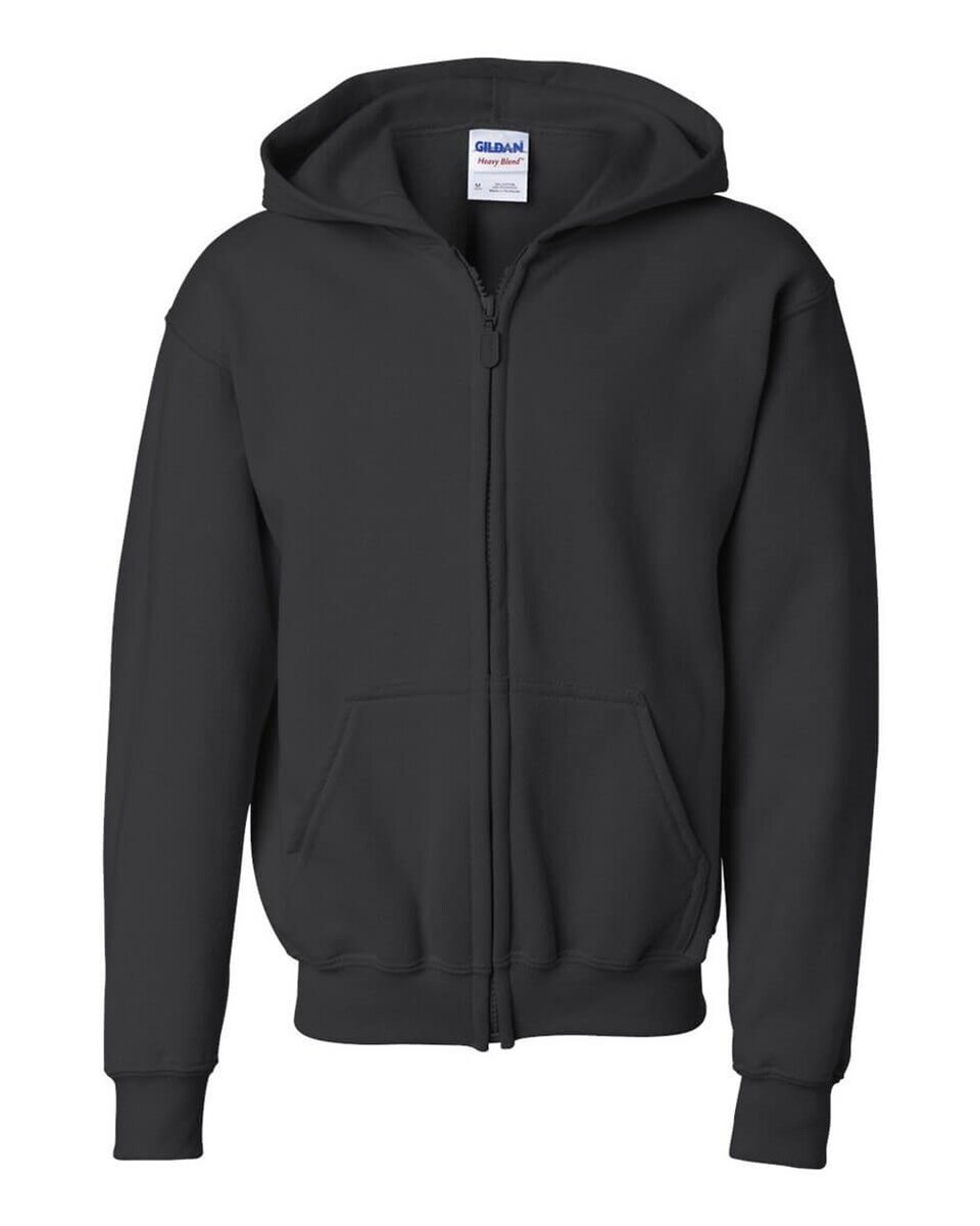 Gildan 18600B Heavy Blend Youth Full-Zip Hoodie - BlankApparel.com