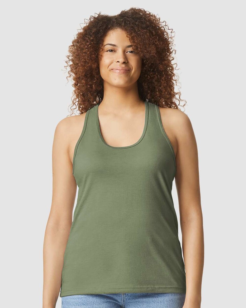 Gildan 67200L Softstyle® Women’s CVC Racerback Tank Top - BlankApparel.com