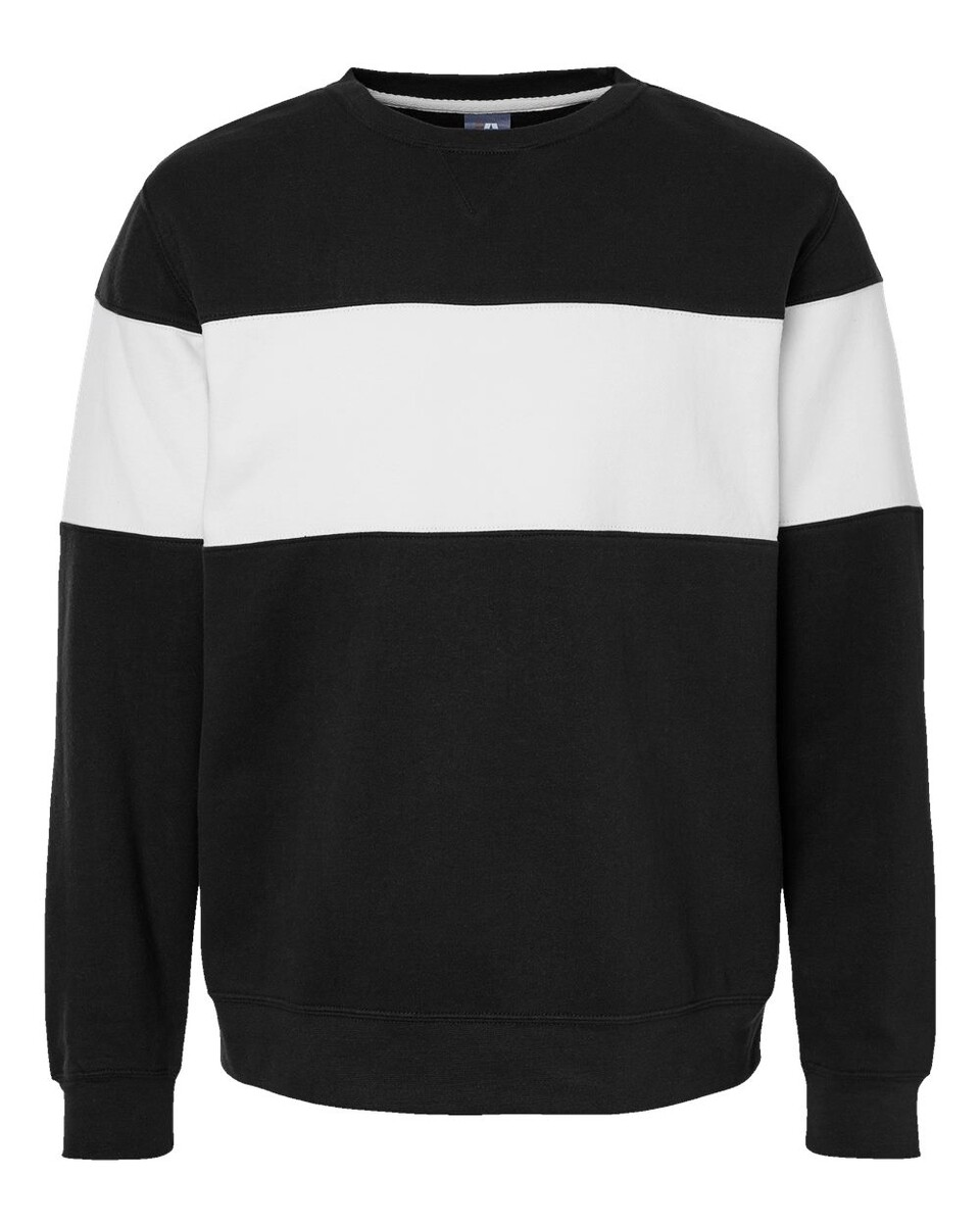 J. America 8646 Varsity Fleece Crewneck Sweatshirt - BlankApparel.com