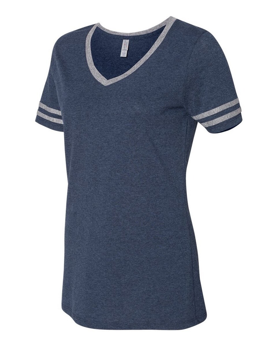 Jerzees 602WVR Triblend Women's V-Neck Varsity T-Shirt - BlankShirts.com