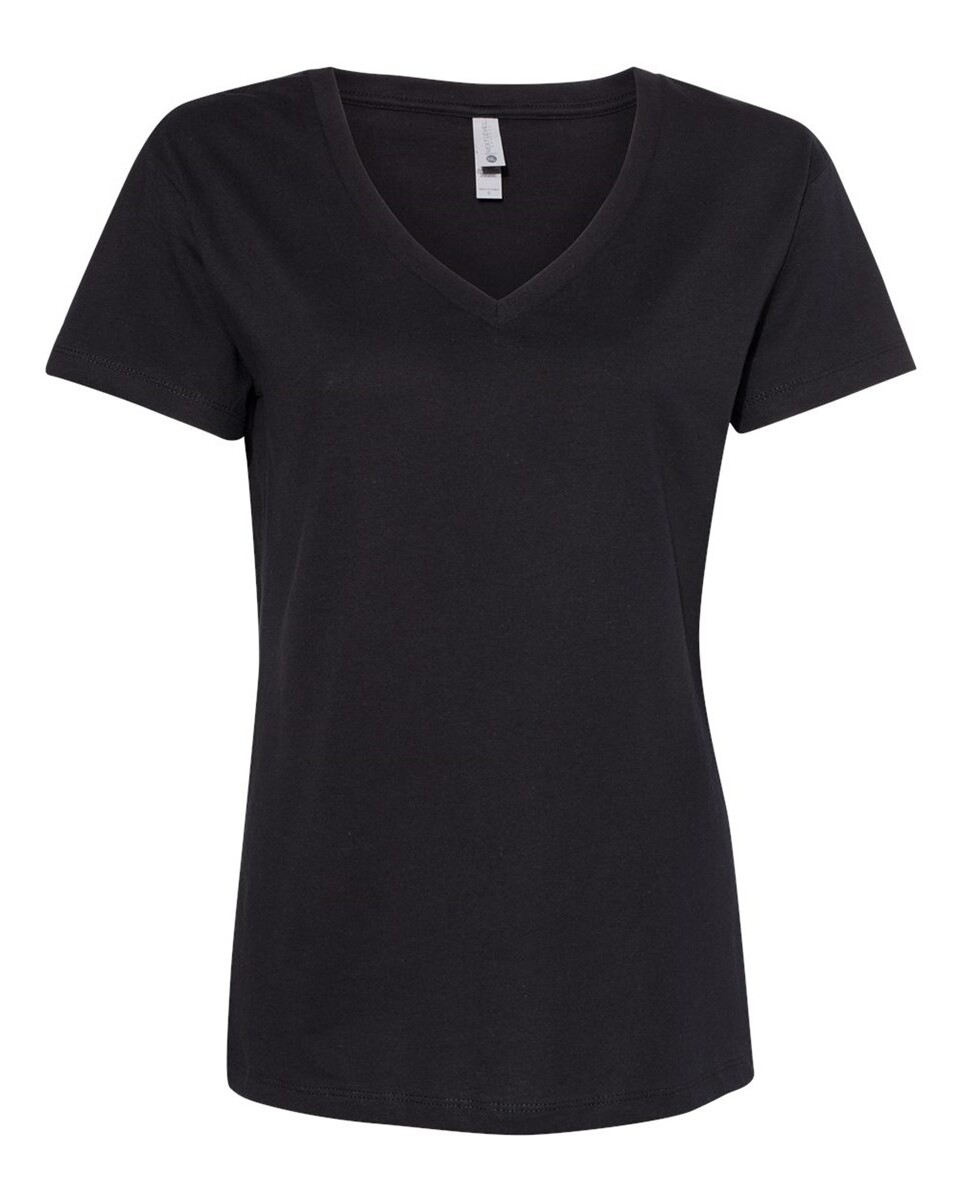 Next Level Apparel 3940 Fine Jersey Women's Relaxed V-neck T-Shirt - T ...