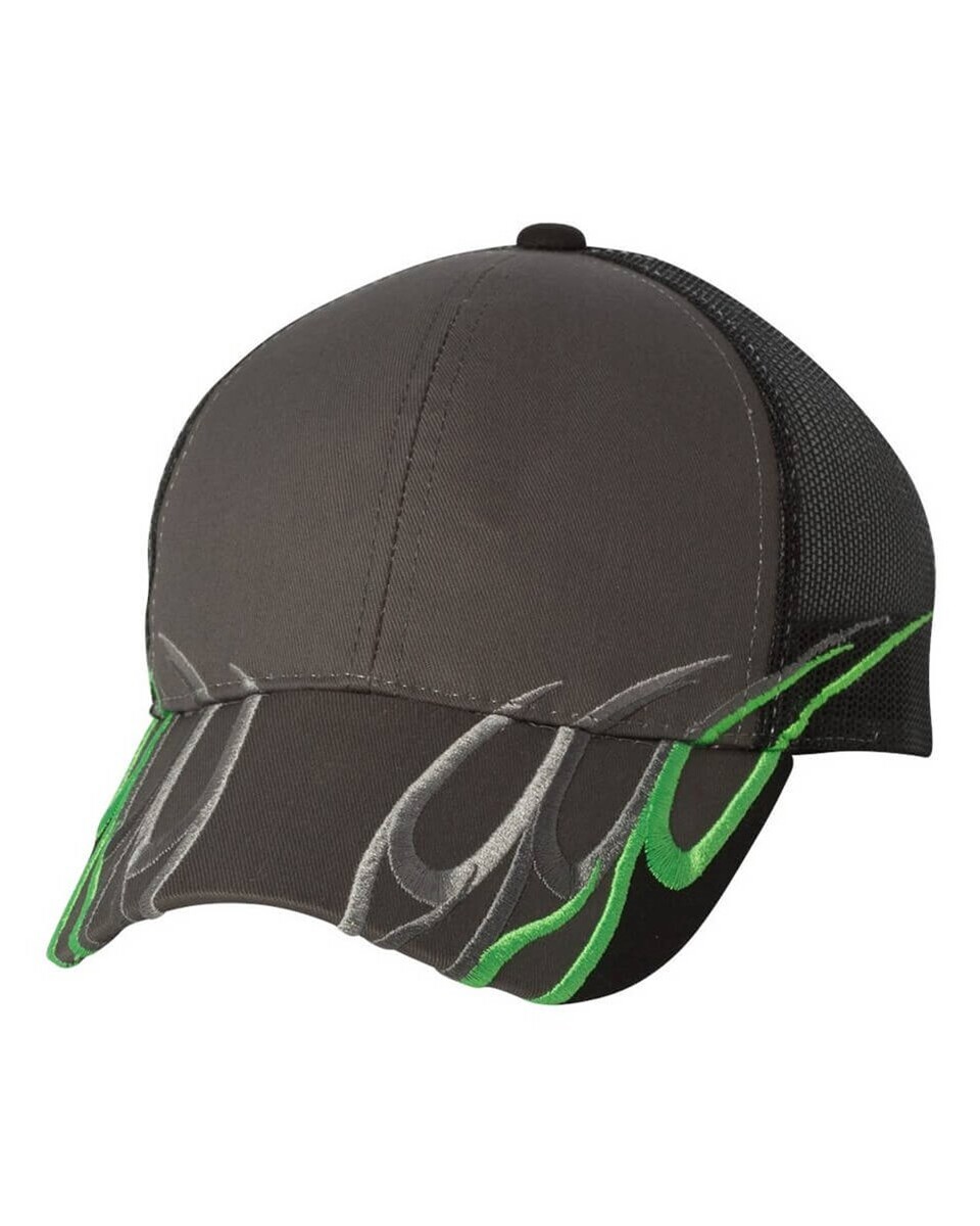 Outdoor Cap WAV605M Flame Trucker Hat w/ Velcro Closure - BlankCaps.com