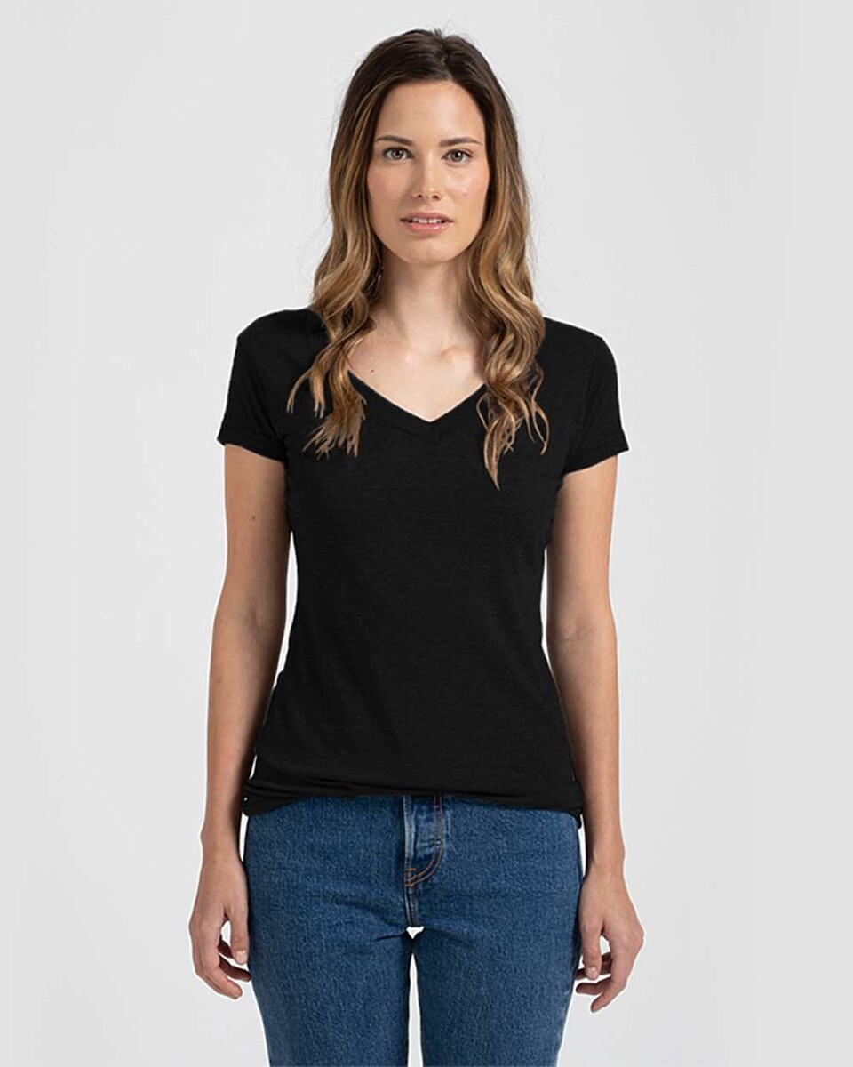 Tultex 244 Women's Poly-Rich V-Neck T-Shirt - T-ShirtWholesaler.com